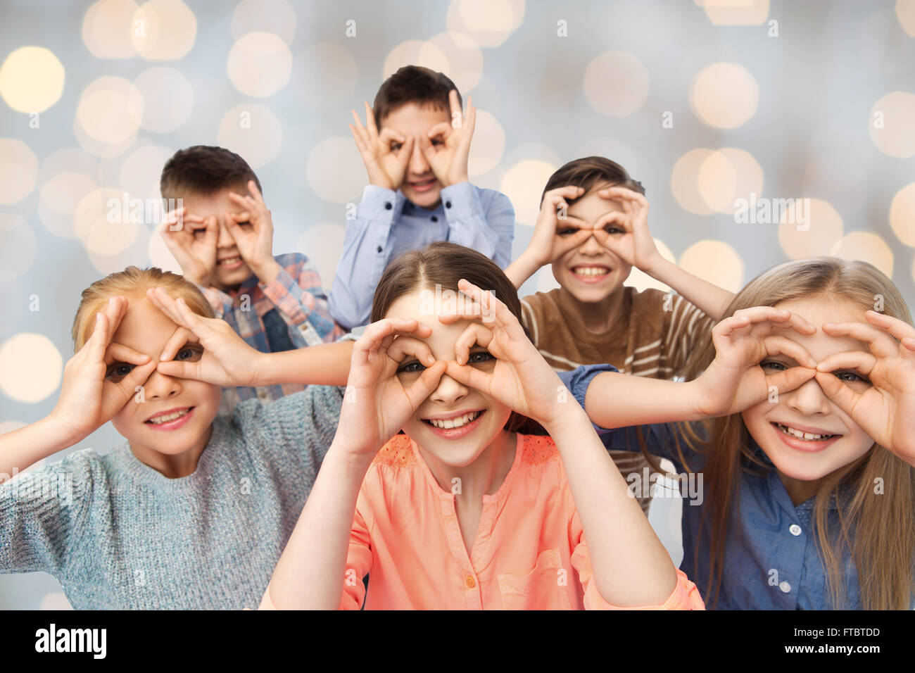 happy children making faces and having fun Stock Photo - Alamy