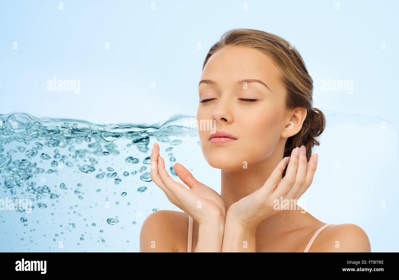 Woman washing her hands spa hi-res stock photography and images - Alamy