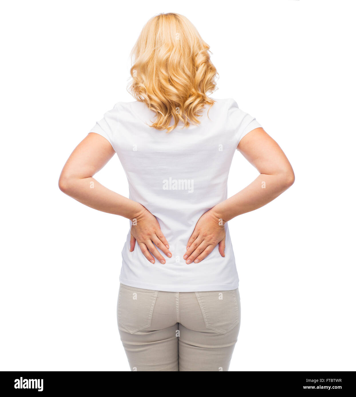 woman suffering from backache Stock Photo - Alamy