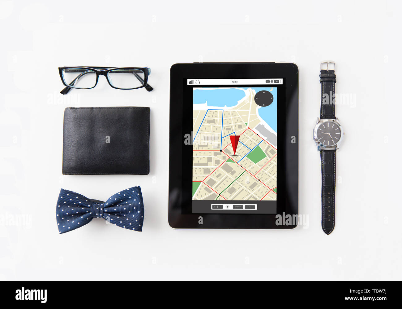 Top view tablet map hi-res stock photography and images - Alamy