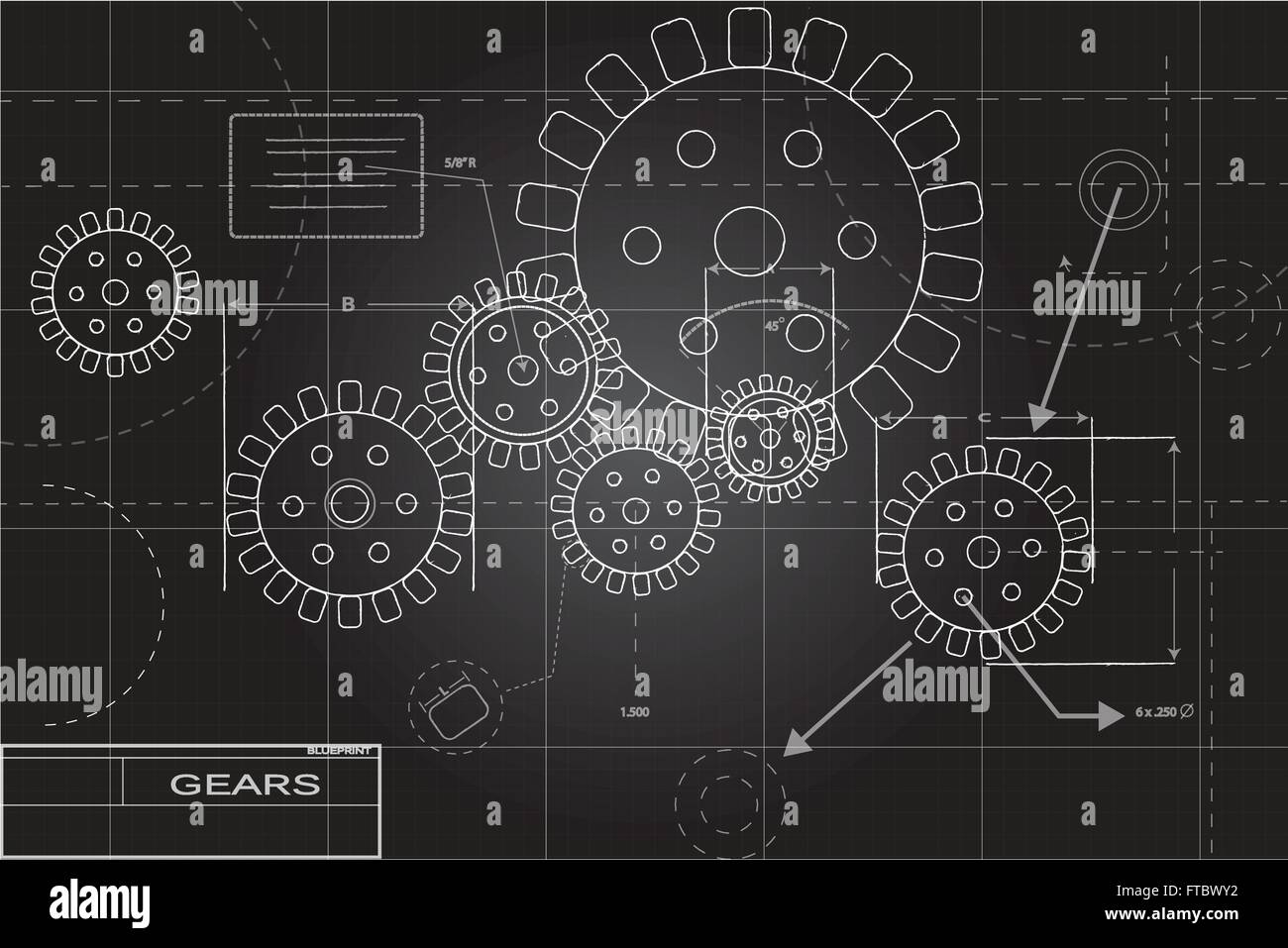 Blueprint Background Gears