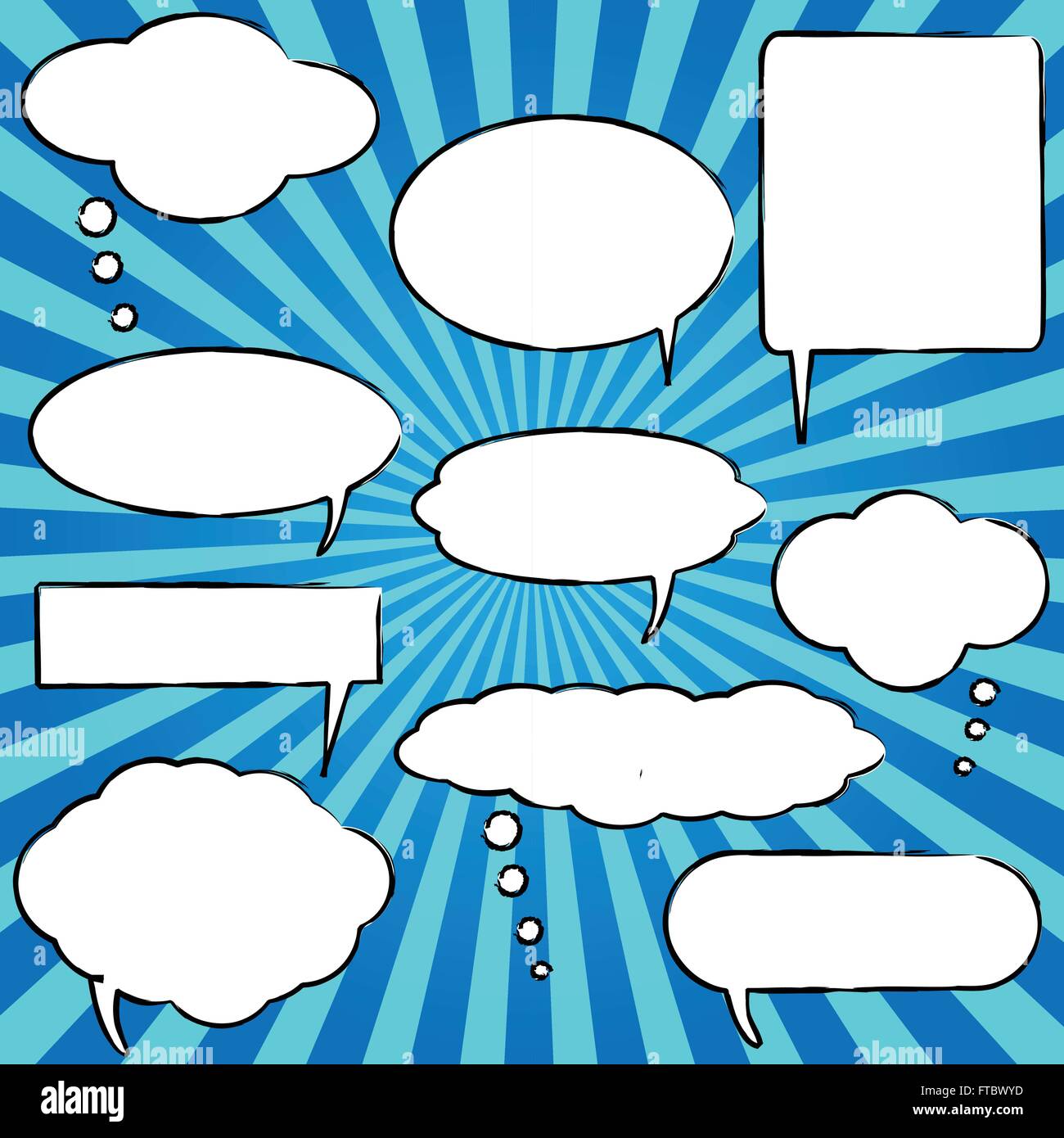 Vector Comic Speech Chat Bubbles Stock Vector Image & Art - Alamy