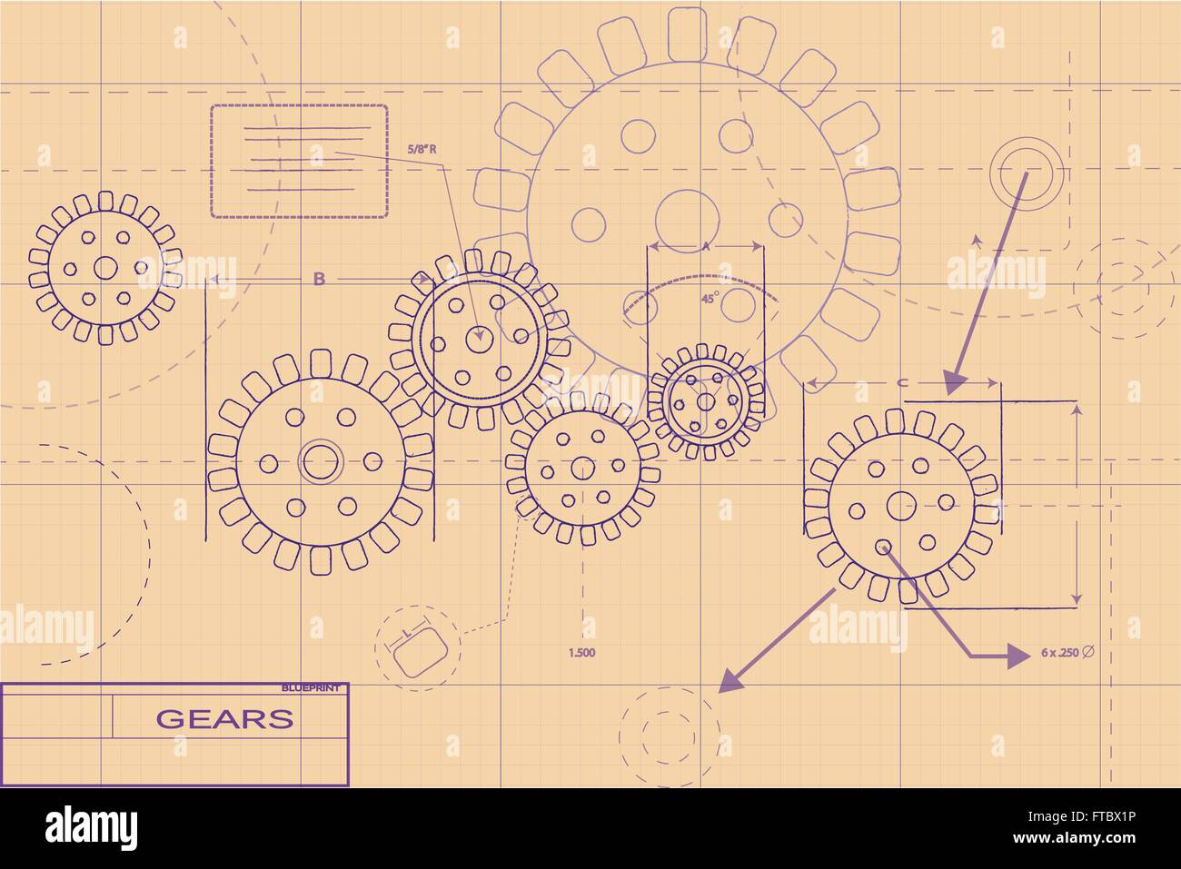 Purple Blueprint Layout Illustration Stock Vector Image & Art - Alamy