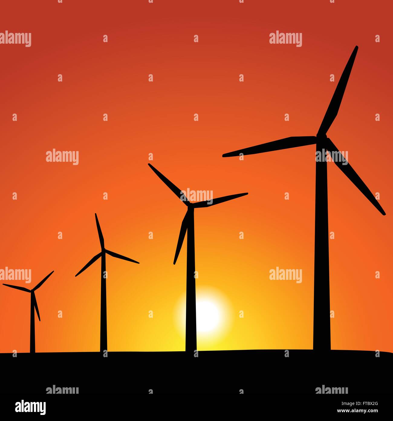 Wind turbine vector vectors hi-res stock photography and images - Alamy