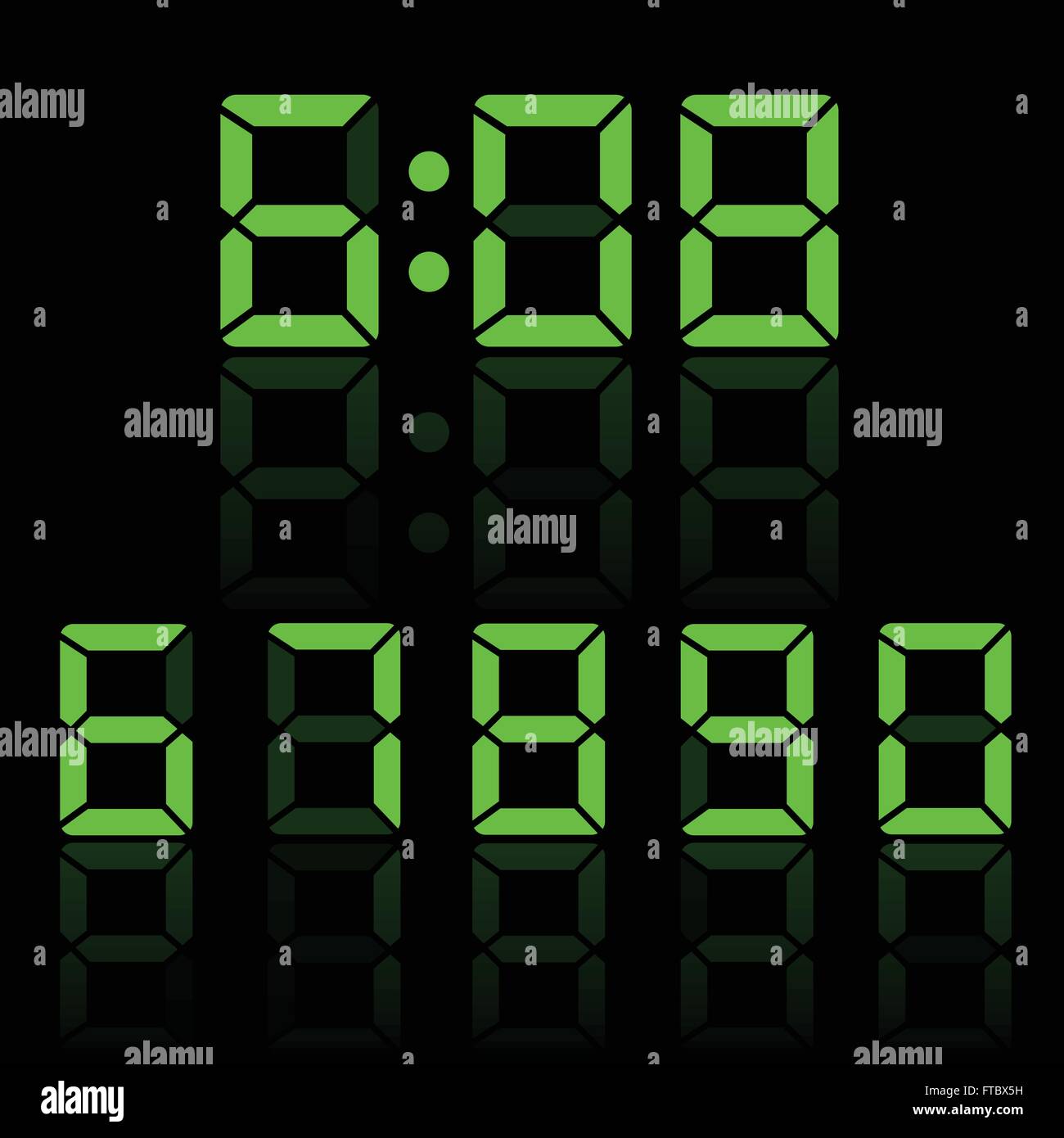 Green technology numbers clock hi-res stock photography and images - Alamy