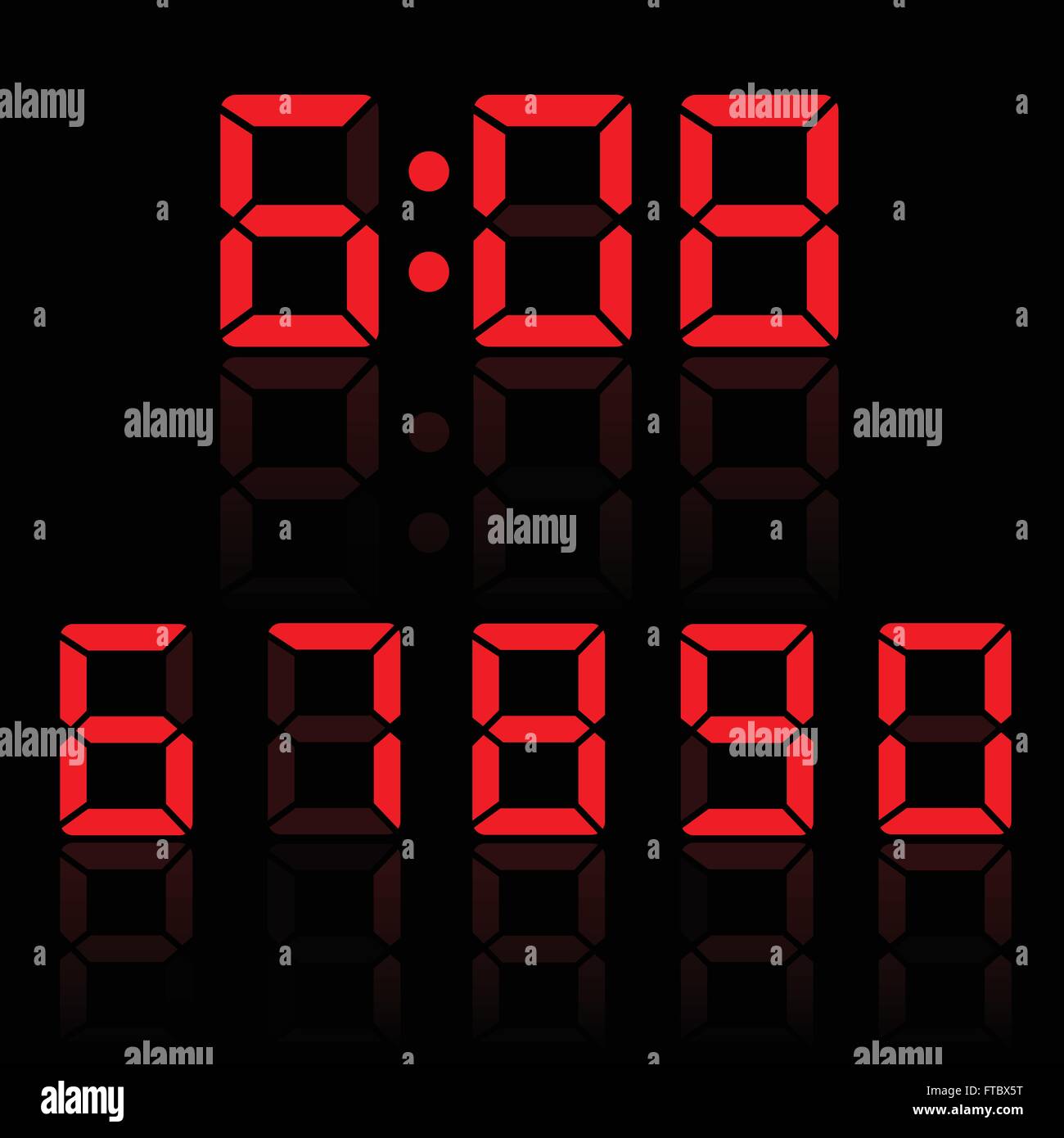 Red clock Stock Vector Images - Alamy