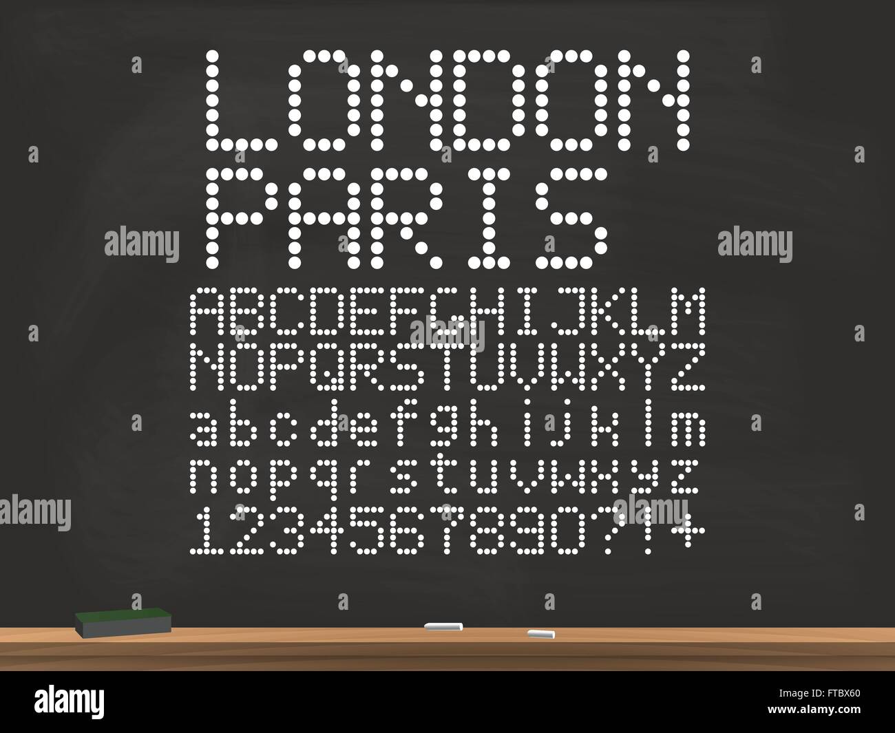 Letters and Numbers Chalkboard Illustration Stock Vector Image & Art ...