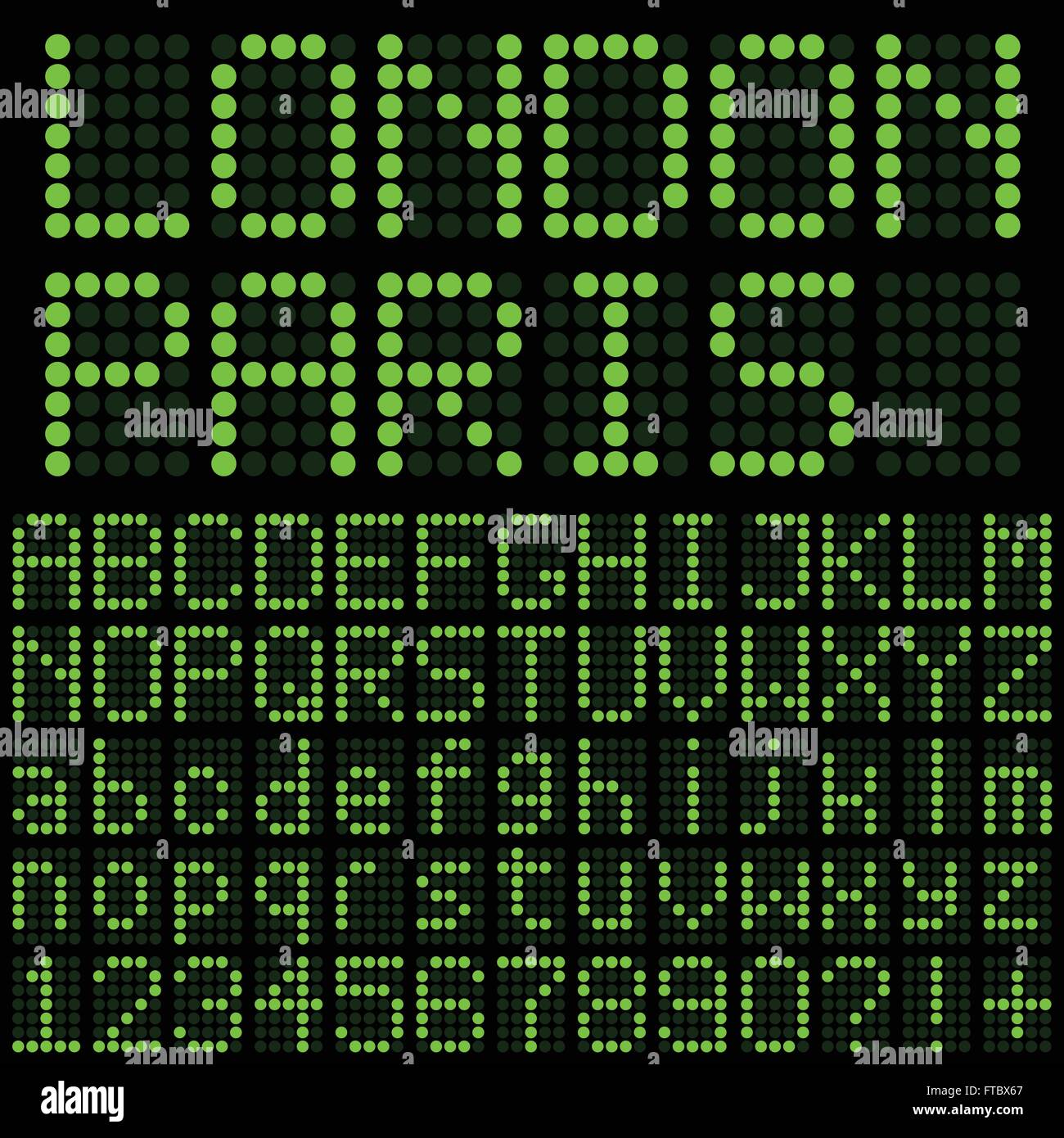 Led font vector vectors hi-res stock photography and images - Alamy