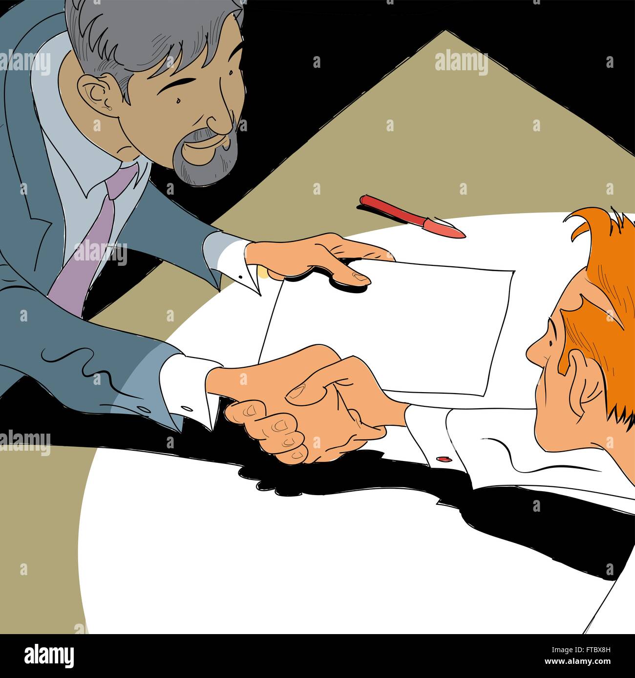 Man handshake business people Stock Vector Images - Alamy