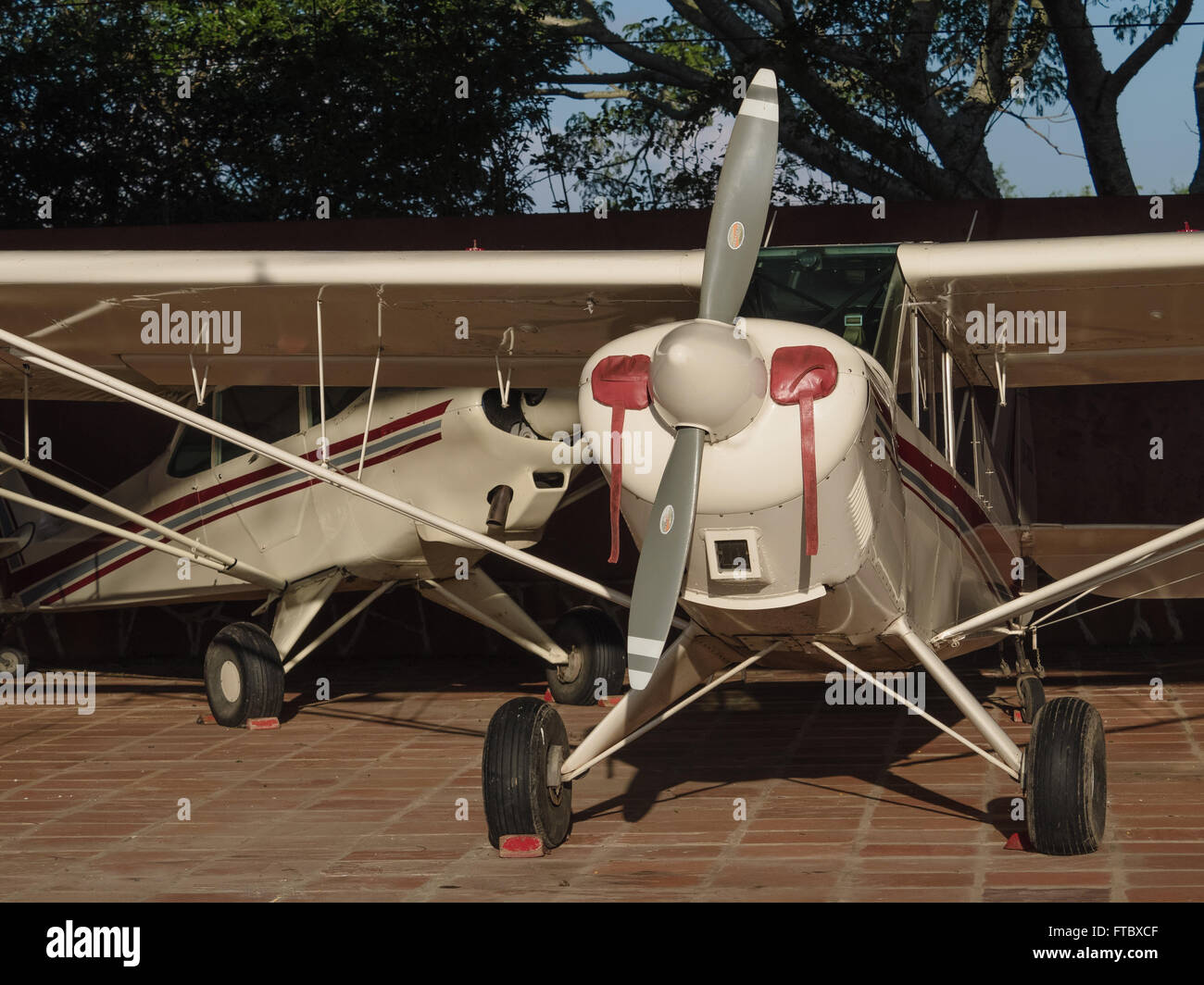 Light aircraft in hangar Stock Photo - Alamy