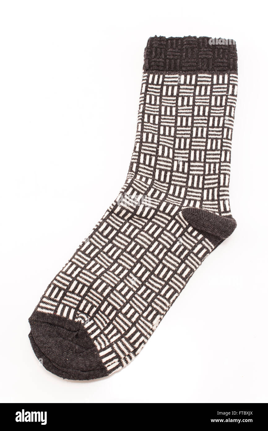 Socks with black and white pattern Stock Photo - Alamy