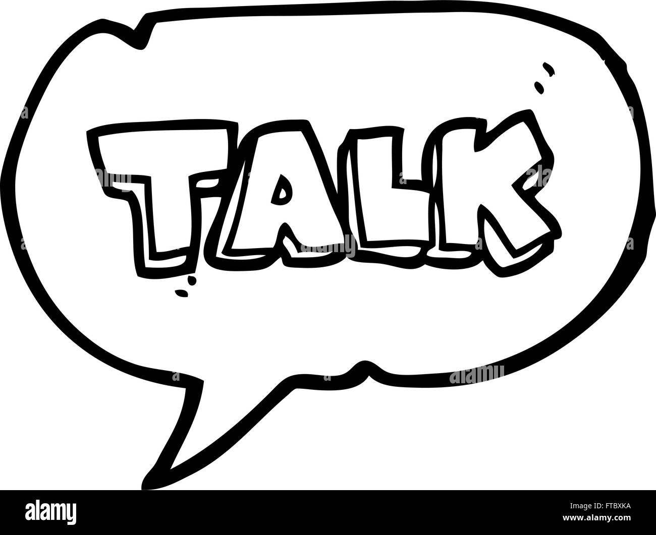 freehand drawn speech bubble cartoon talk symbol Stock Vector Image ...
