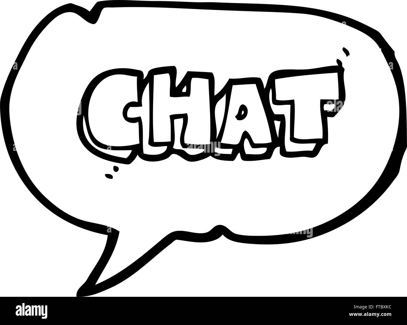 freehand drawn speech bubble cartoon chat symbol Stock Vector Image ...