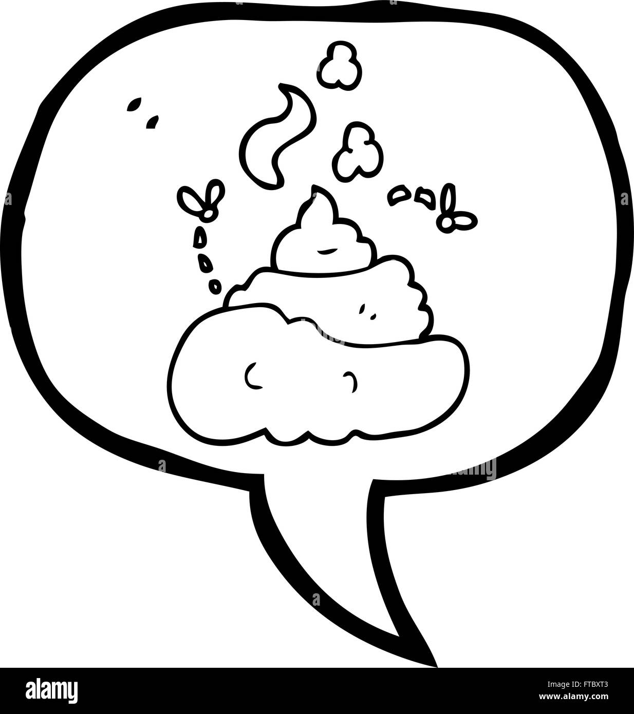 freehand drawn speech bubble cartoon gross poop Stock Vector Image ...