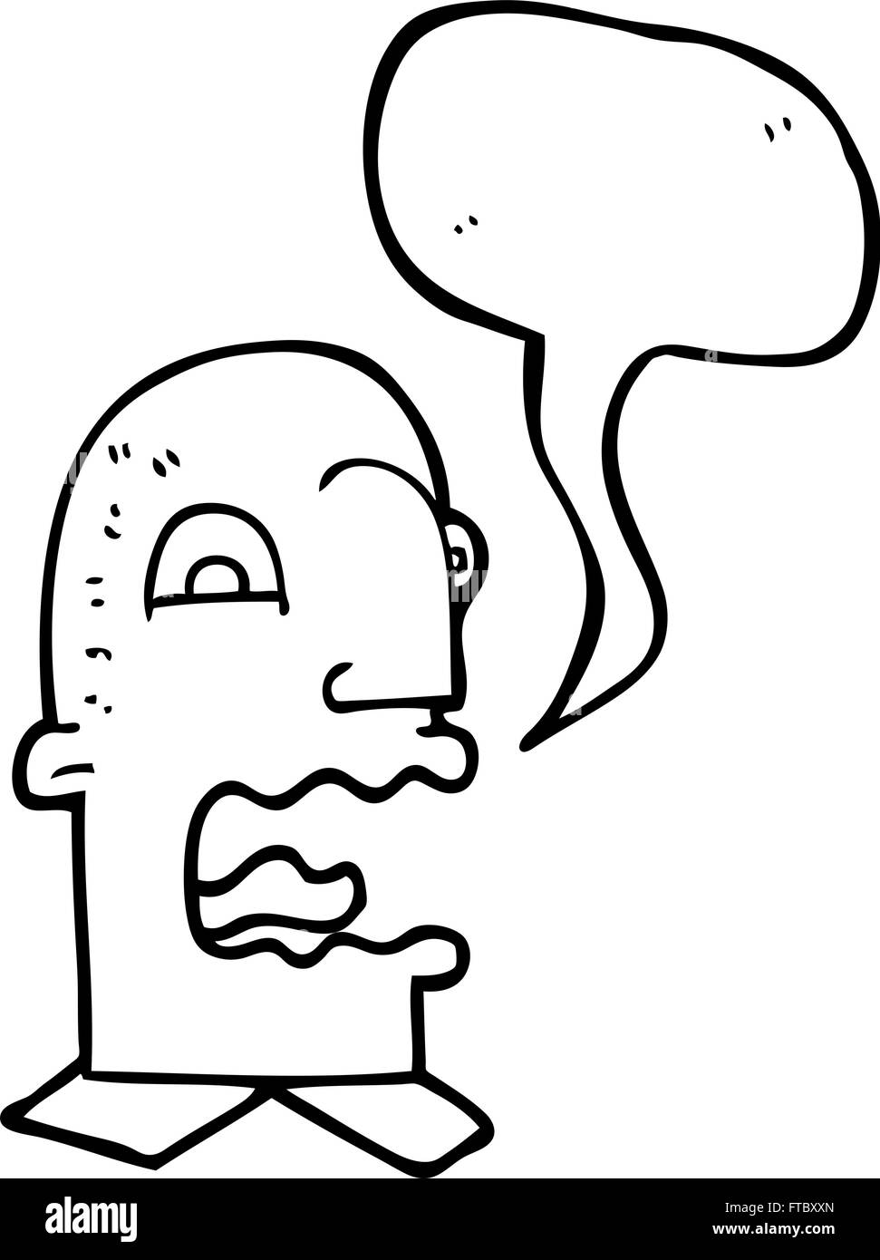 freehand drawn speech bubble cartoon burping man Stock Vector Image ...