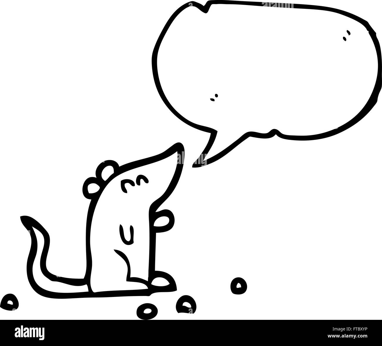 freehand drawn speech bubble cartoon mouse Stock Vector Image & Art - Alamy