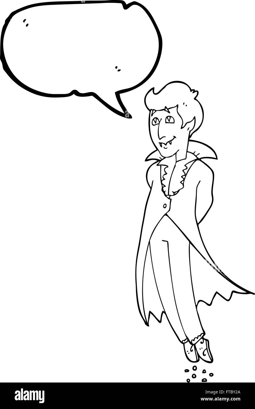 freehand drawn speech bubble cartoon vampire Stock Vector Image & Art ...