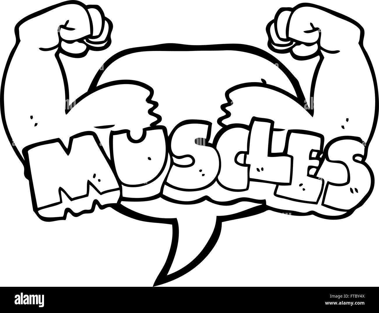 Freehand drawn cartoon muscles symbol hi-res stock photography and ...
