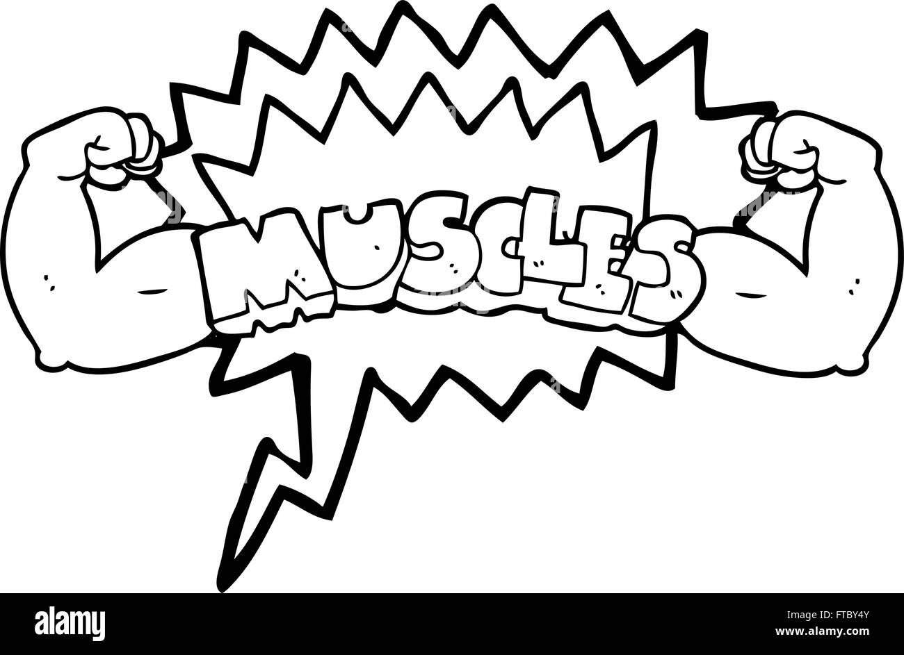 Freehand drawn cartoon muscles symbol hi-res stock photography and ...