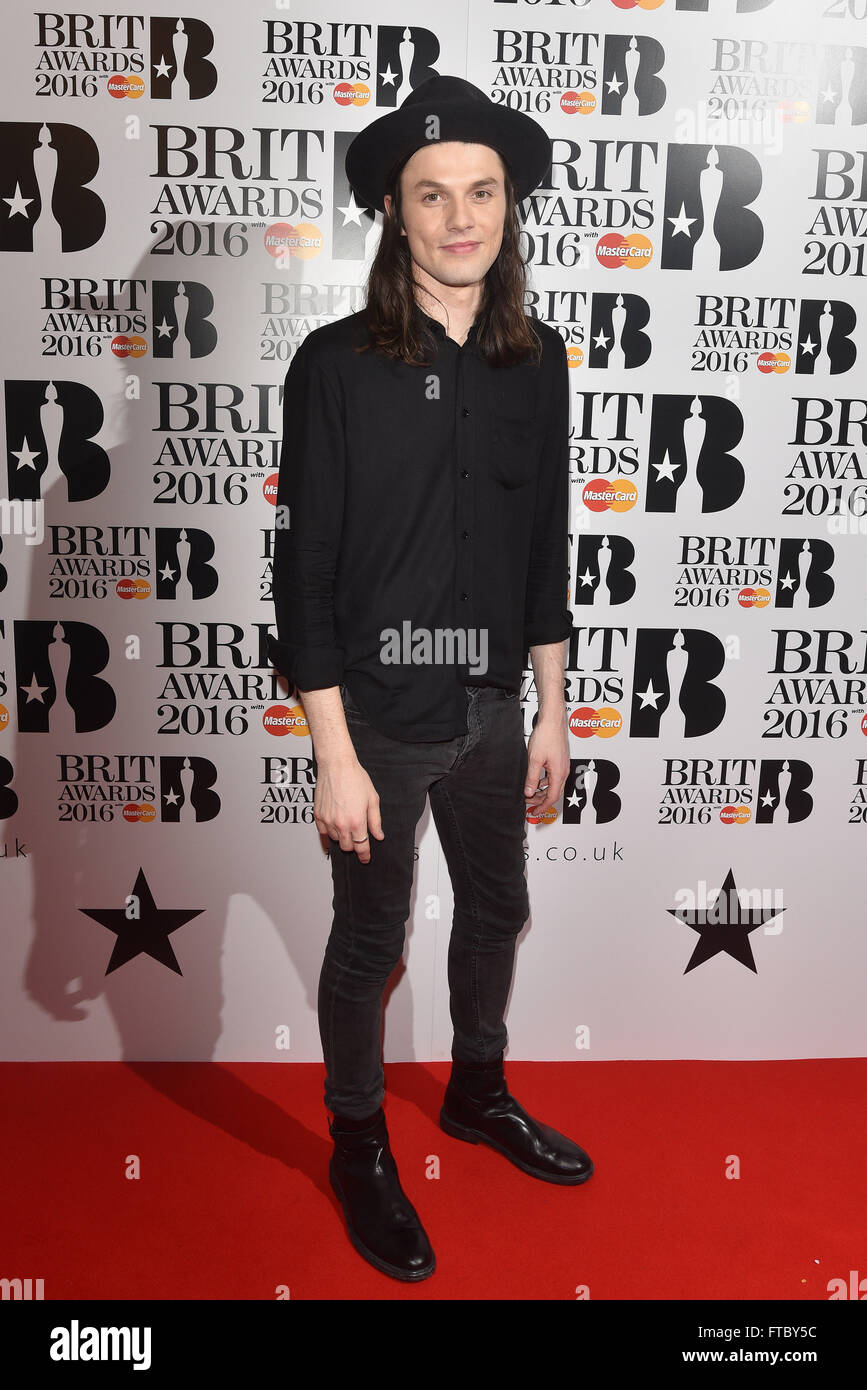 2016 BRIT Awards held at the O2 - Winners boards. Featuring: James Bay ...