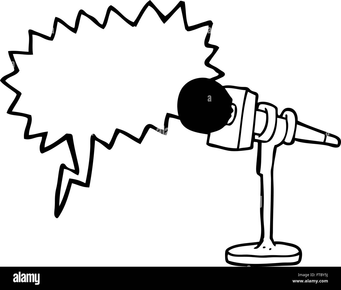 Freehand drawn cartoon microphone hi-res stock photography and images ...