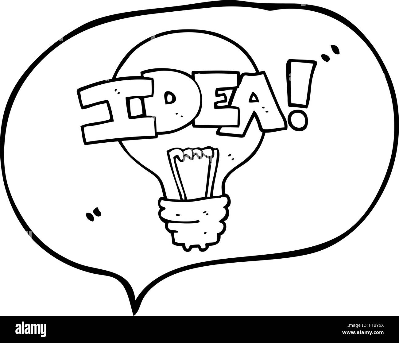 freehand drawn speech bubble cartoon idea light bulb symbol Stock Vector Image & Art - Alamy