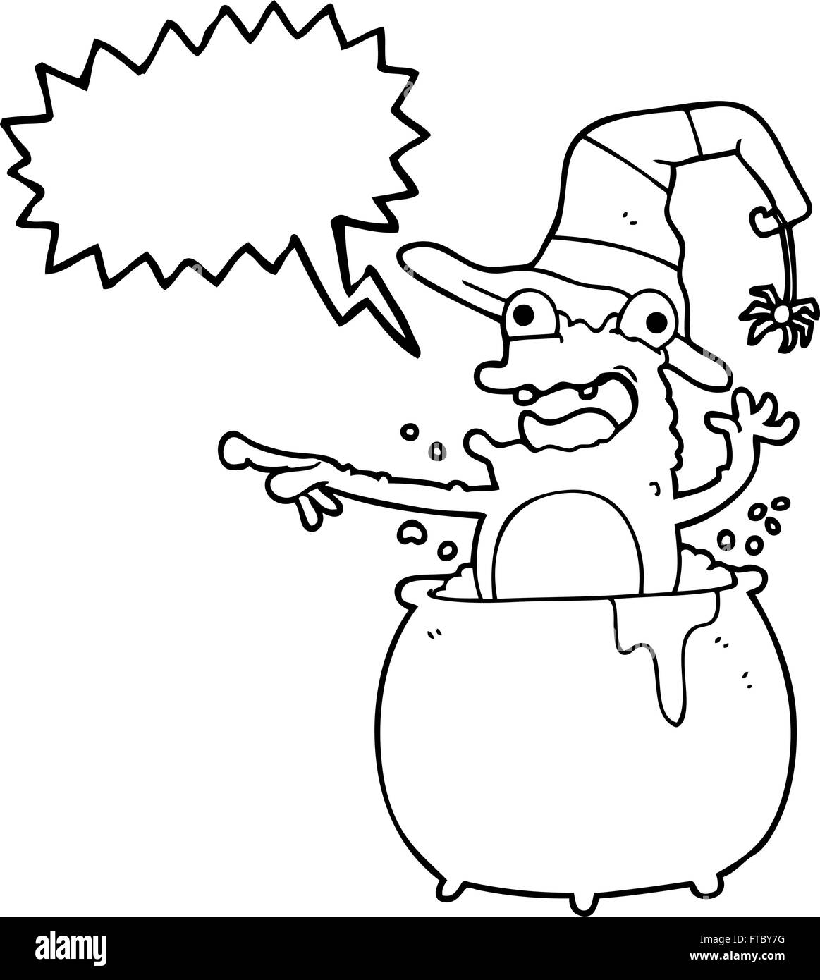 freehand drawn speech bubble cartoon halloween toad Stock Vector Image ...