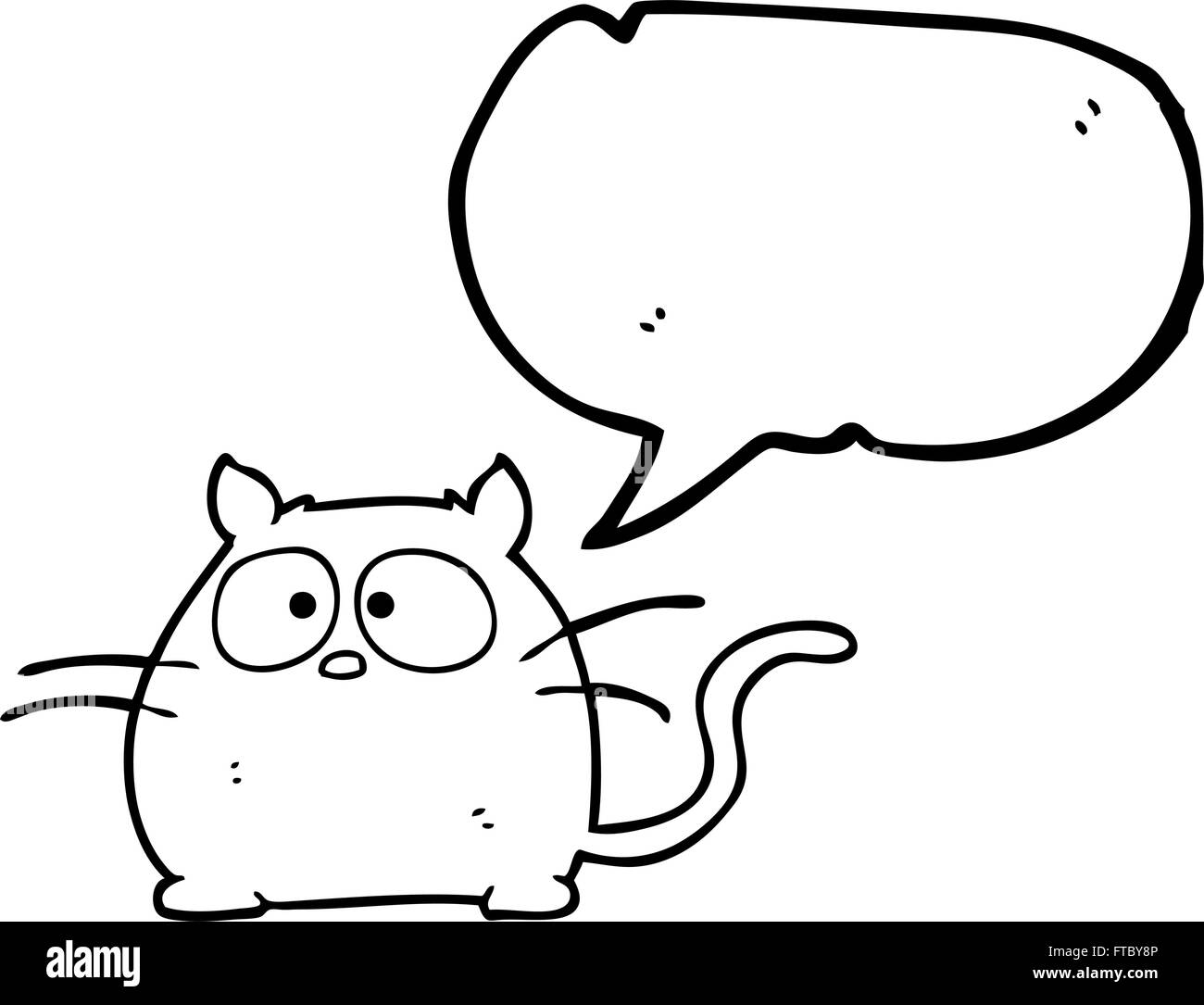 freehand drawn speech bubble cartoon cat Stock Vector Image & Art - Alamy
