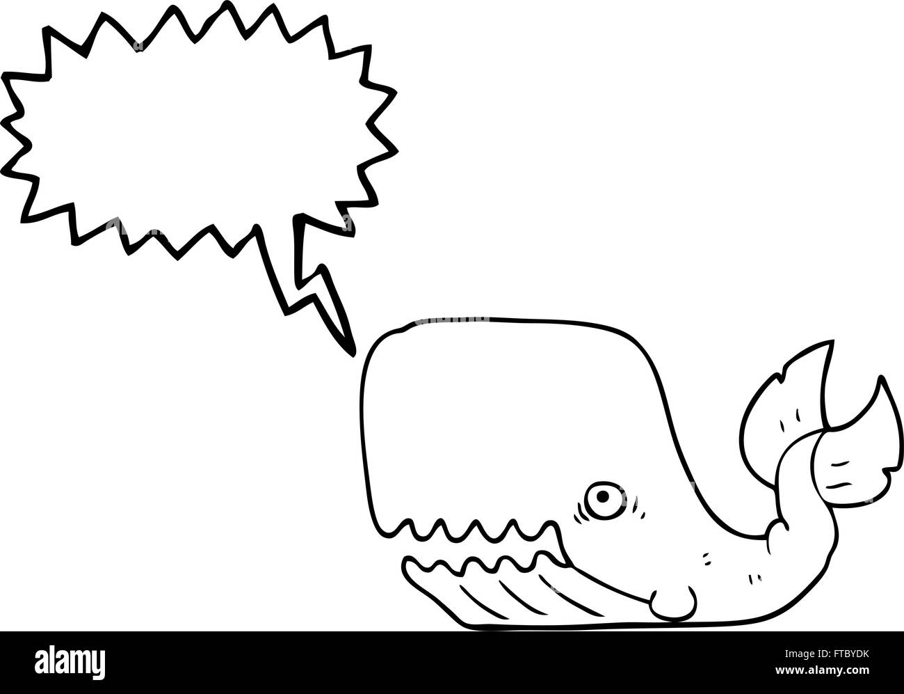 freehand drawn speech bubble cartoon angry whale Stock Vector Image ...