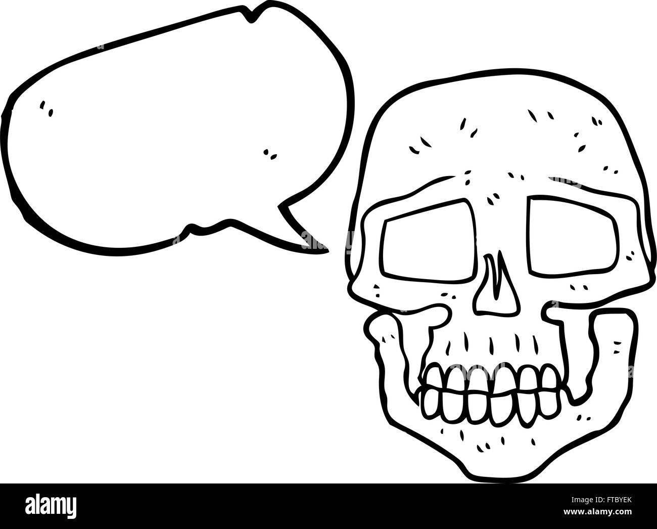 freehand drawn speech bubble cartoon skull Stock Vector Image & Art - Alamy