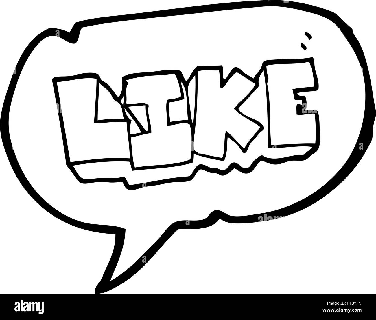 Hand speech bubble like Black and White Stock Photos & Images - Alamy
