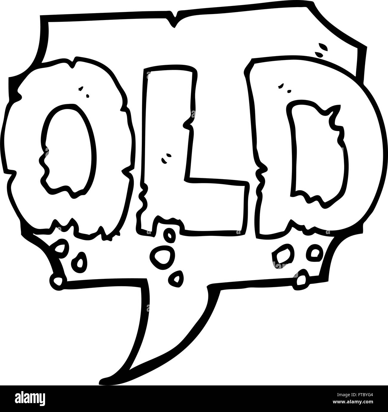 freehand drawn speech bubble cartoon word old Stock Vector Image & Art ...