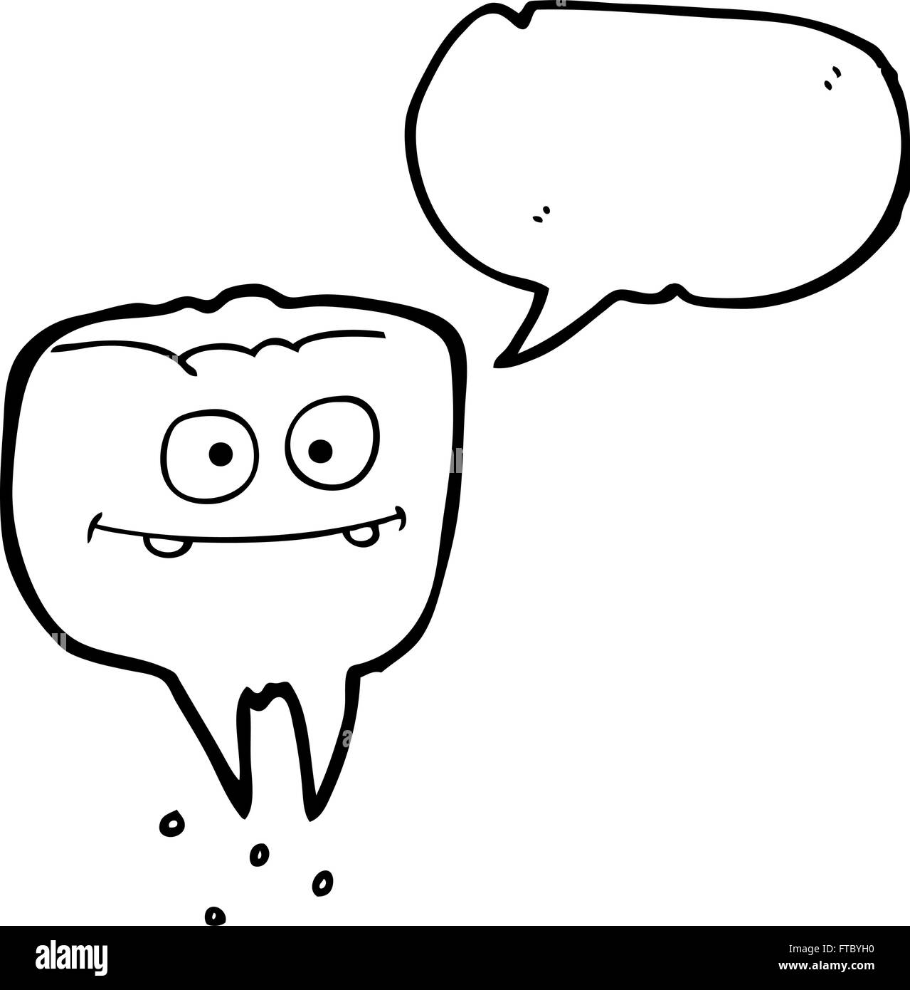freehand drawn speech bubble cartoon tooth Stock Vector Image & Art - Alamy