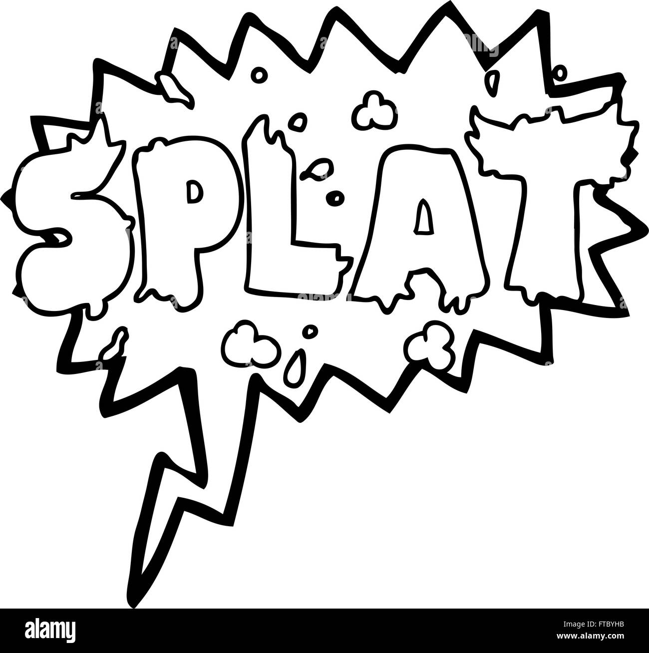Splat cartoon Black and White Stock Photos & Images - Alamy