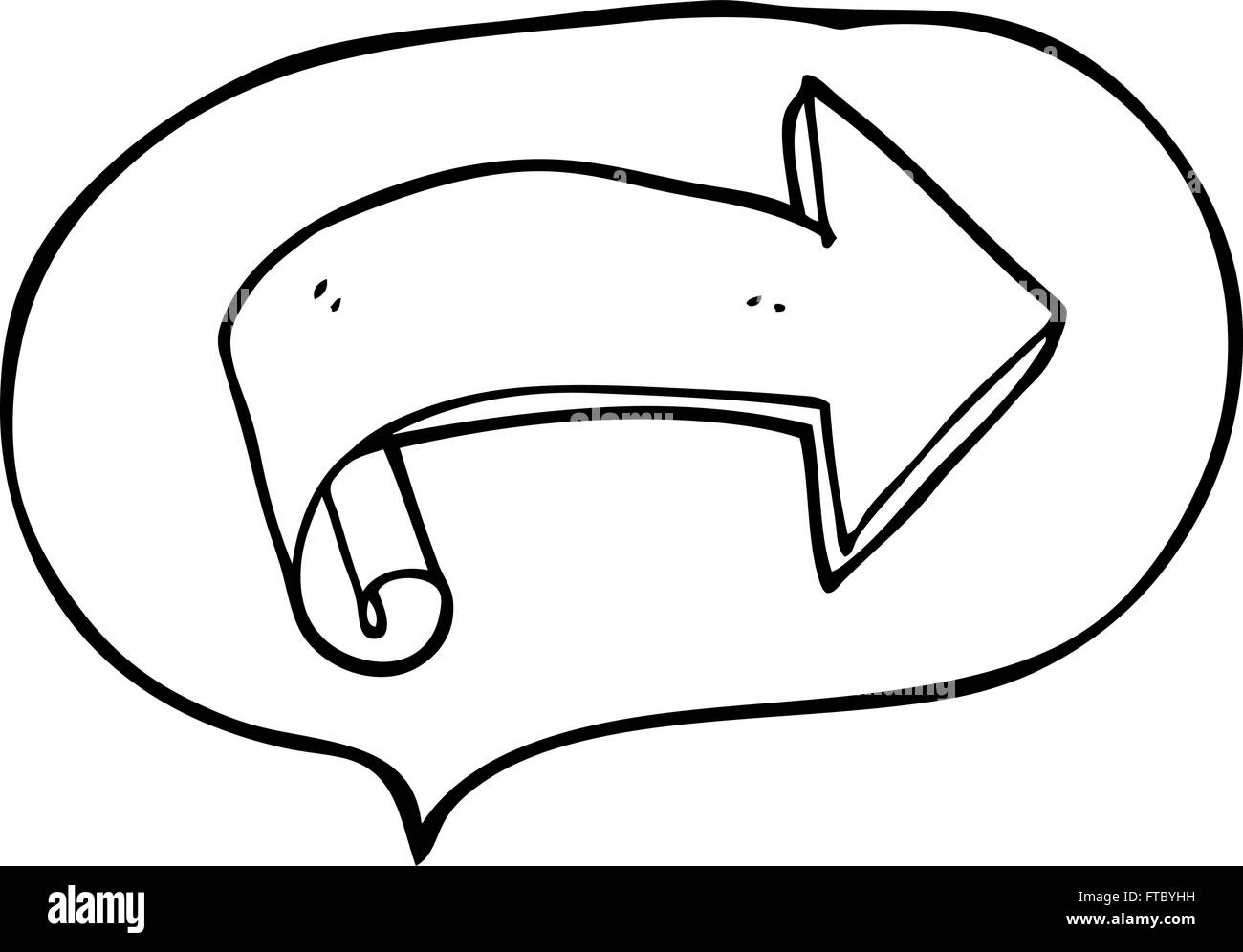 freehand drawn speech bubble cartoon arrow Stock Vector Image & Art - Alamy