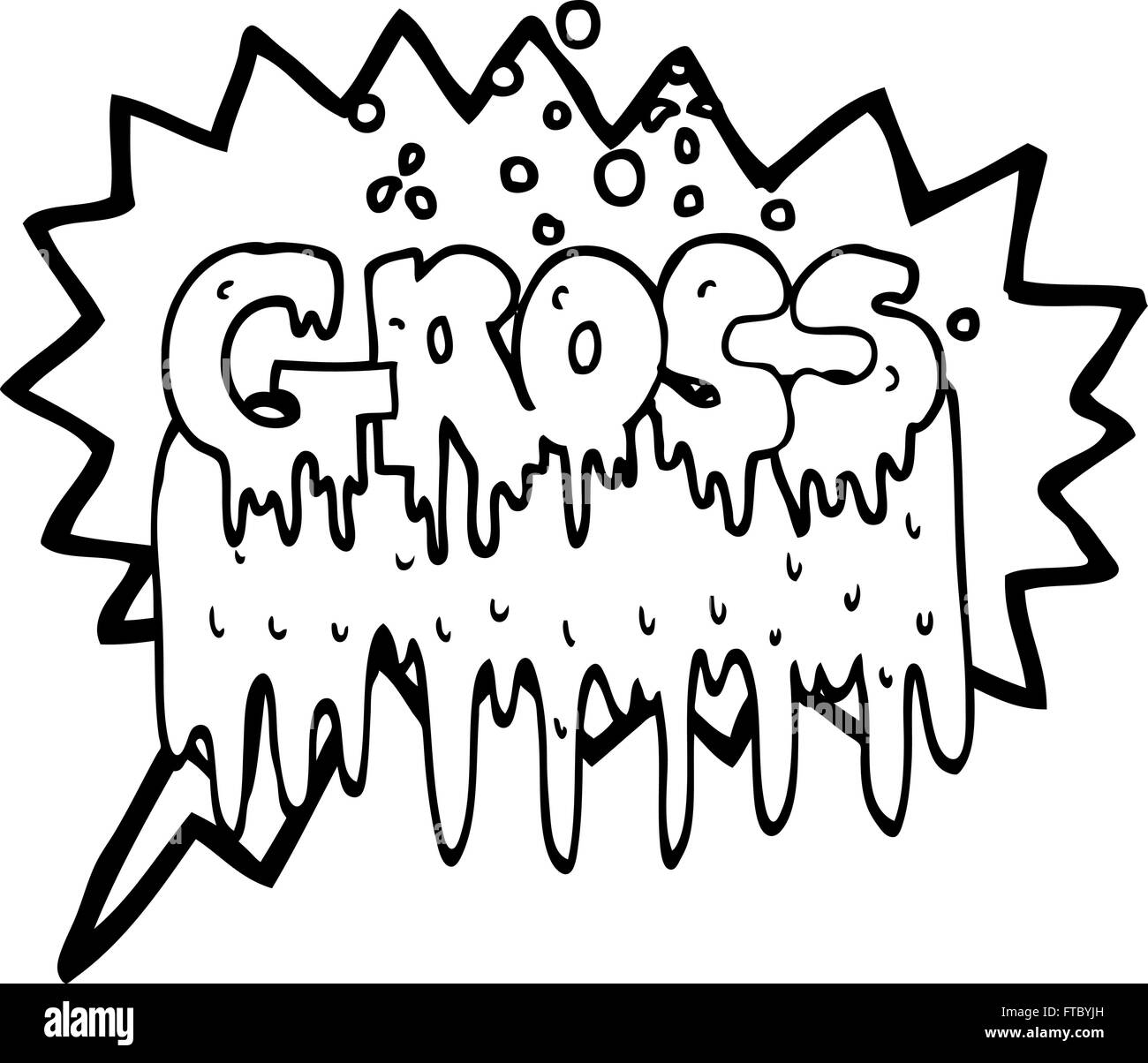 freehand drawn speech bubble cartoon gross symbol Stock Vector Image & Art - Alamy