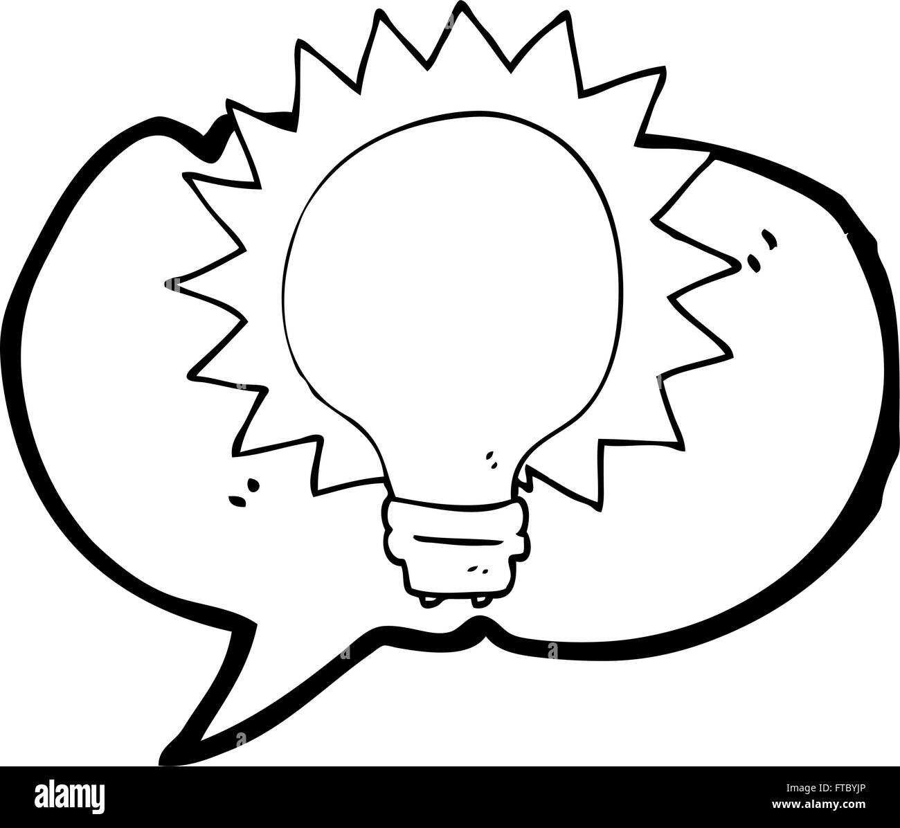 freehand drawn speech bubble cartoon light bulb Stock Vector Image & Art - Alamy