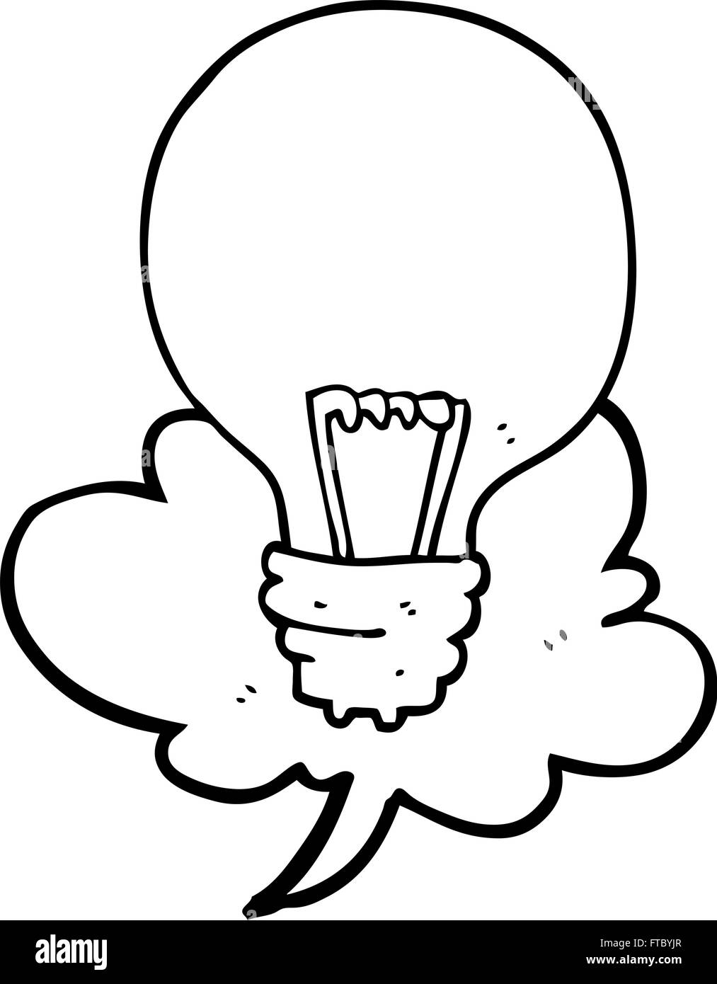 freehand drawn speech bubble cartoon light bulb Stock Vector Image & Art - Alamy