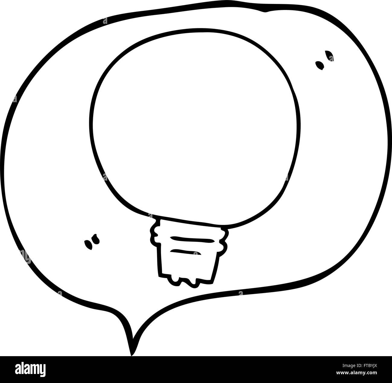 freehand drawn speech bubble cartoon light bulb Stock Vector Image & Art - Alamy