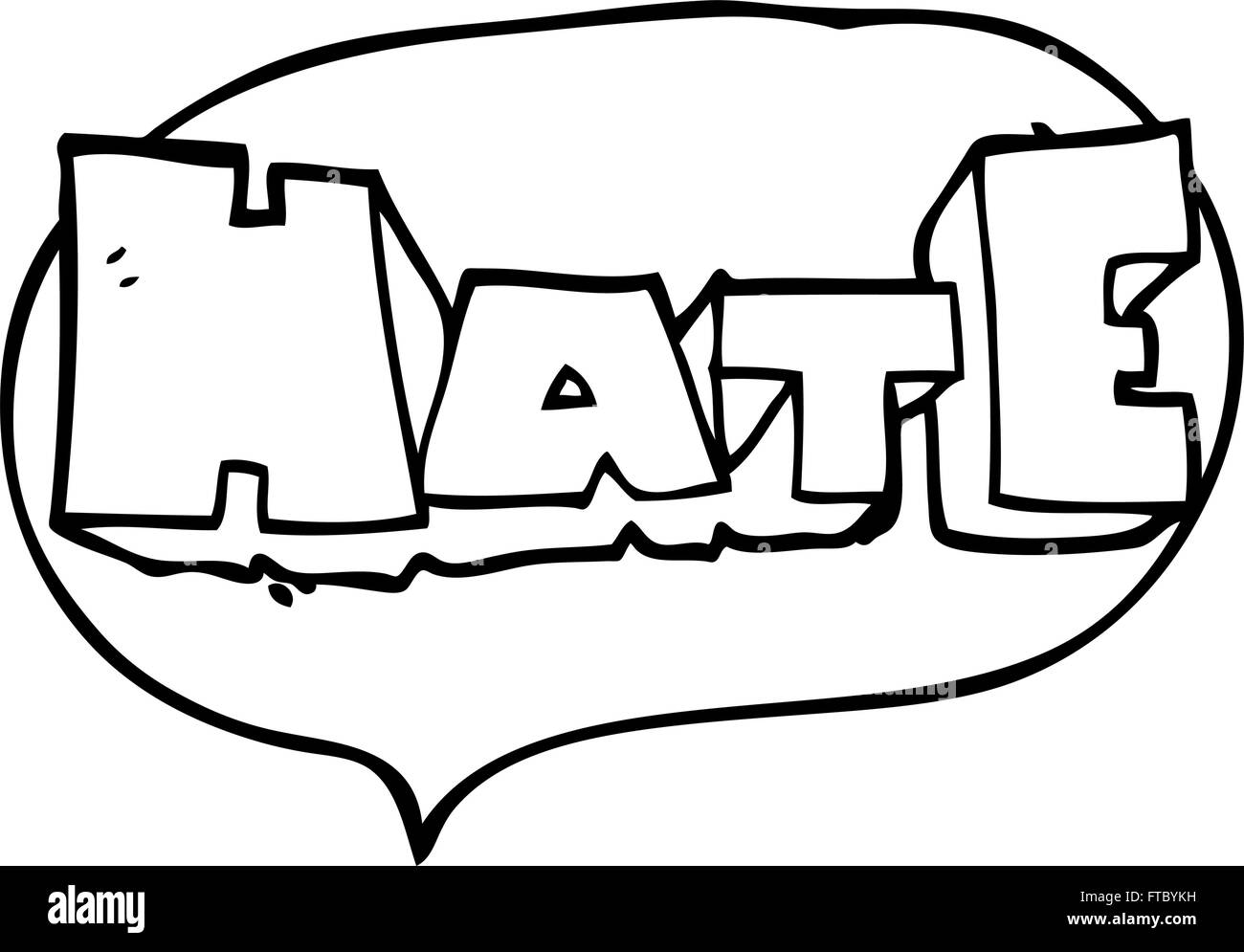 freehand drawn speech bubble cartoon word Hate Stock Vector Image & Art ... freehand drawn speech bubble cartoon word Hate Stock Vector Image & Art ...