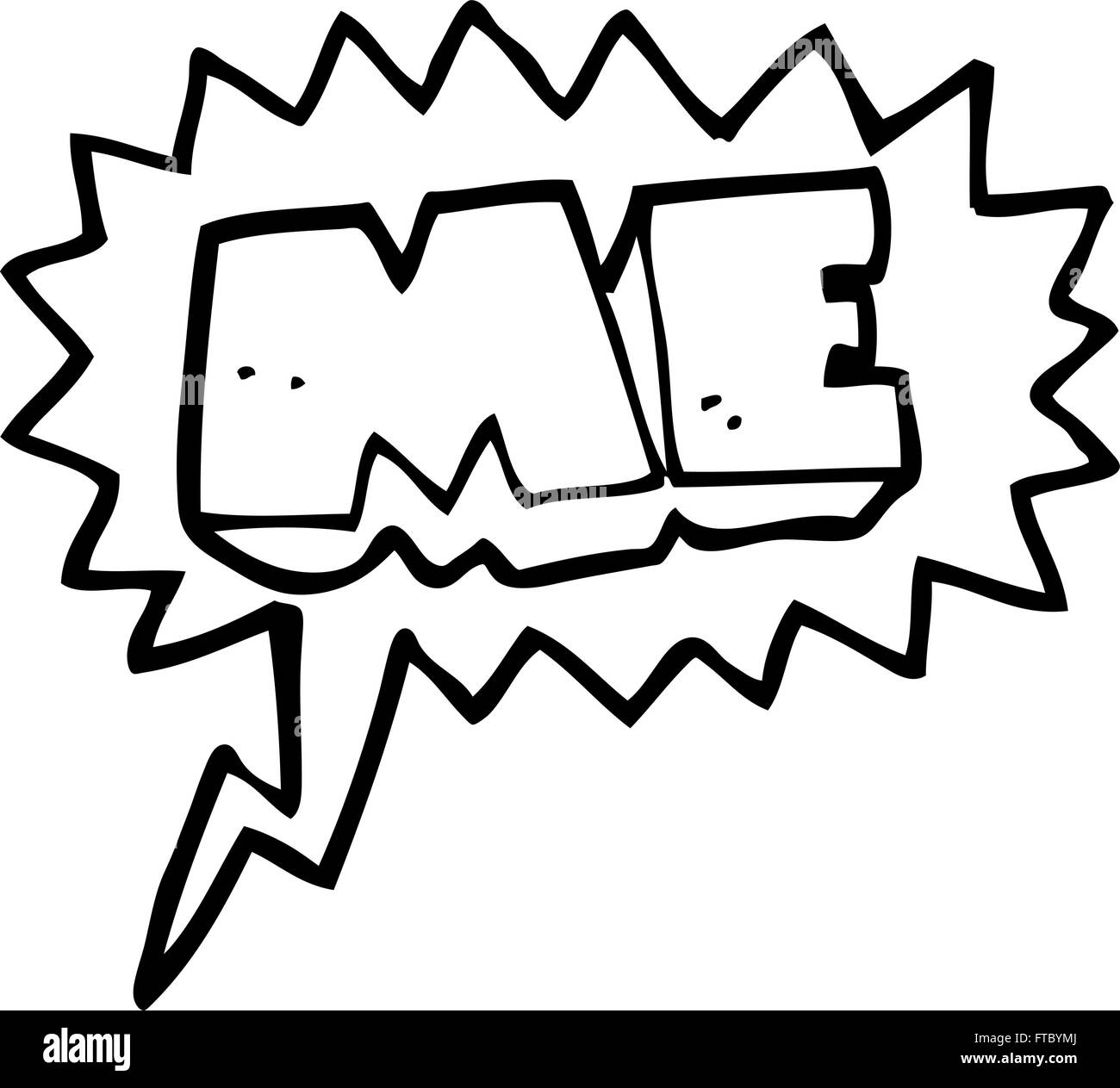 freehand drawn speech bubble cartoon ME symbol Stock Vector Image & Art ...