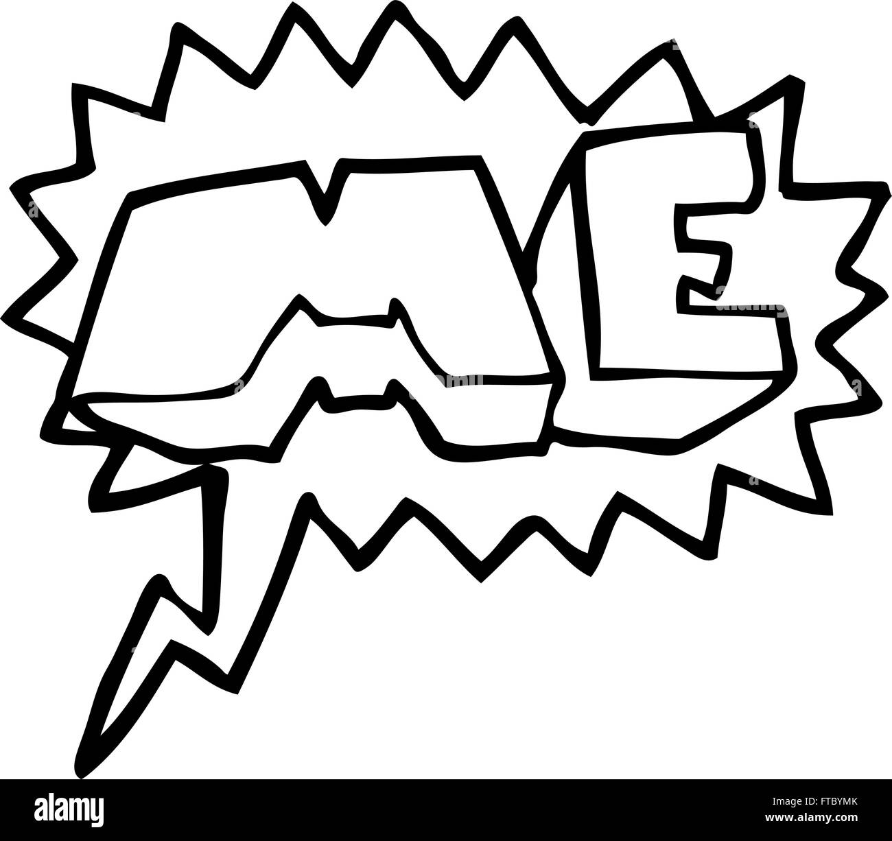 freehand drawn speech bubble cartoon ME symbol Stock Vector Image & Art ...