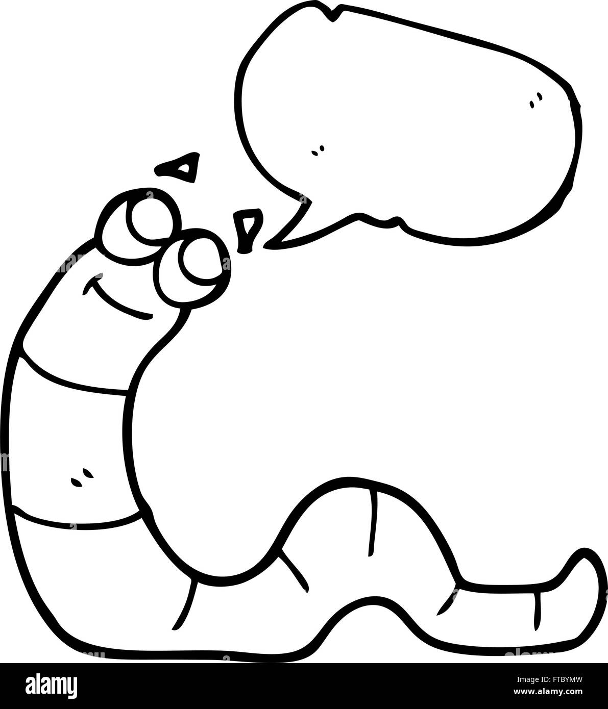 freehand drawn speech bubble cartoon worm Stock Vector Image & Art - Alamy