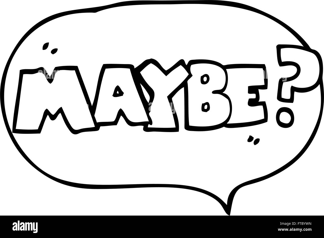 maybe freehand drawn speech bubble cartoon symbol Stock Vector Image ...