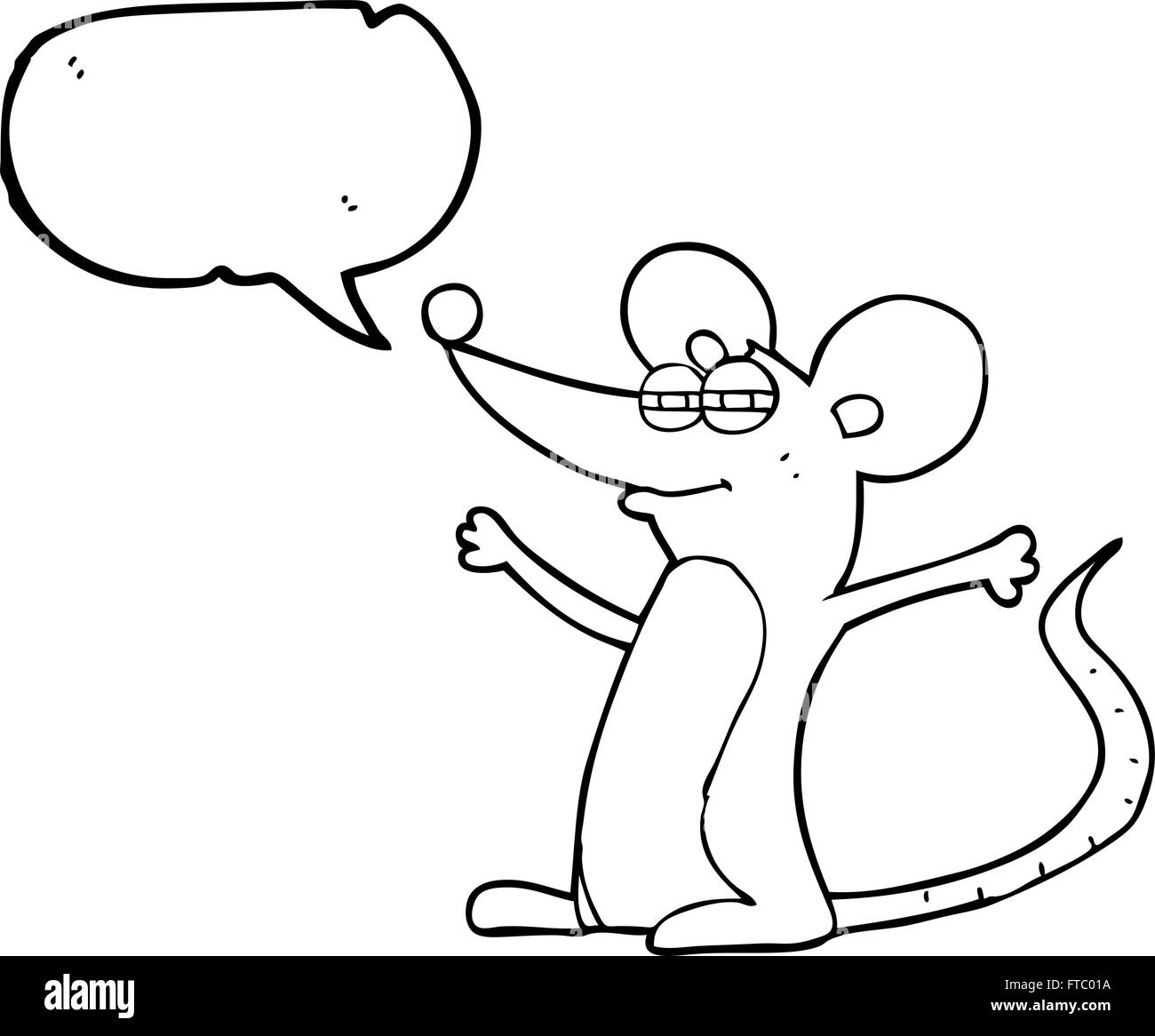 freehand drawn speech bubble cartoon mouse Stock Vector Image & Art - Alamy