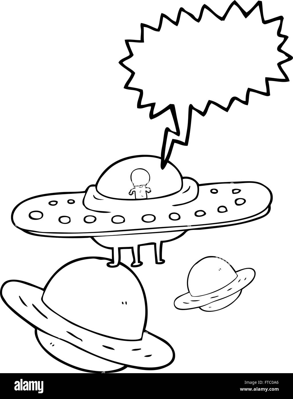 Space Ship Clip Art Black And White