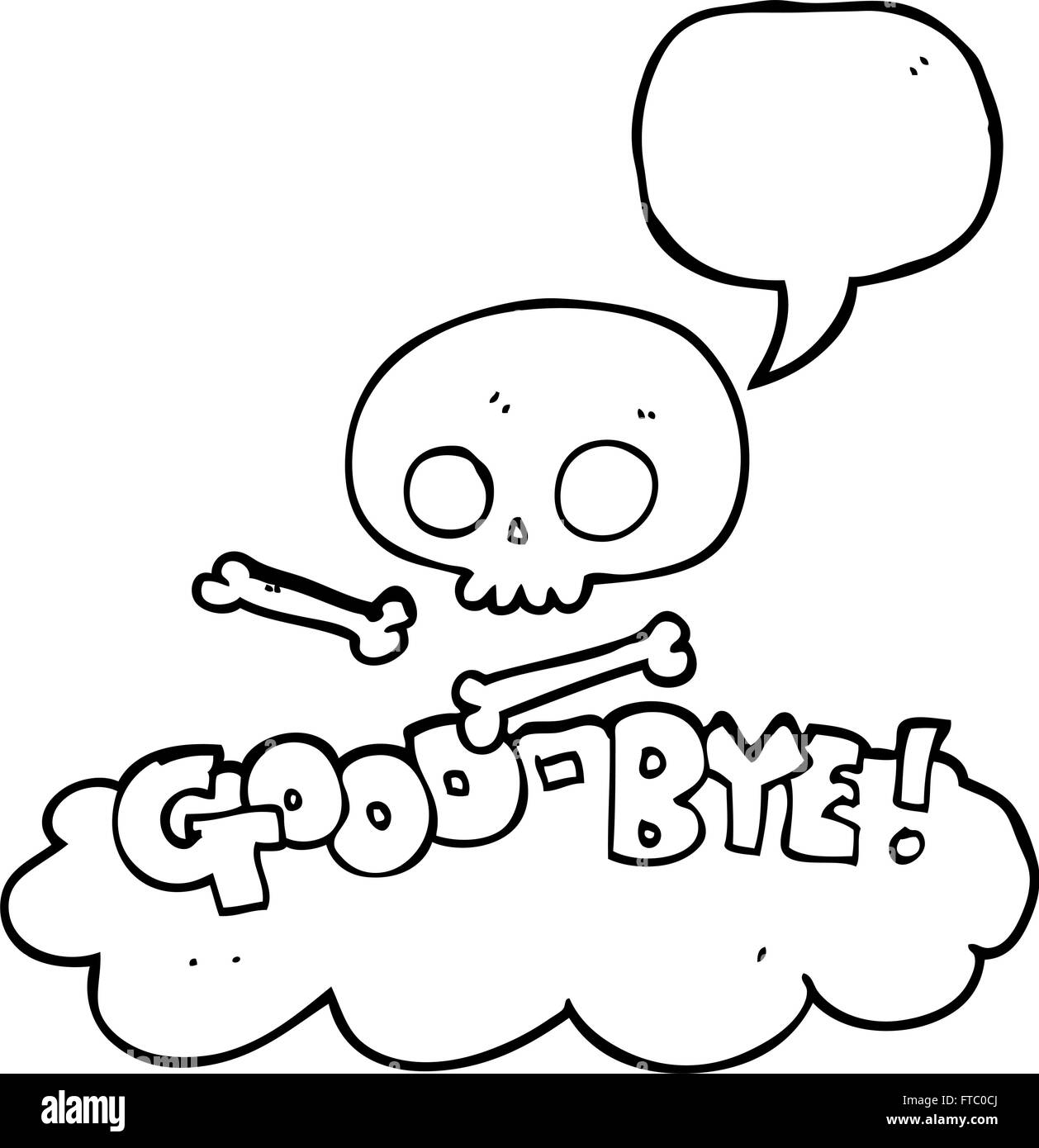 freehand drawn speech bubble cartoon good-bye symbol Stock Vector Image ...