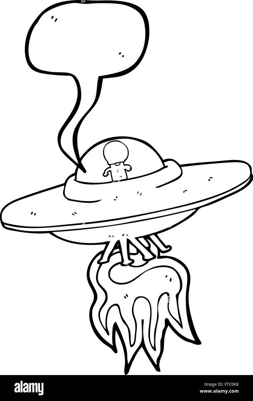 Flying alien cartoon coloring book hi-res stock photography and images ...