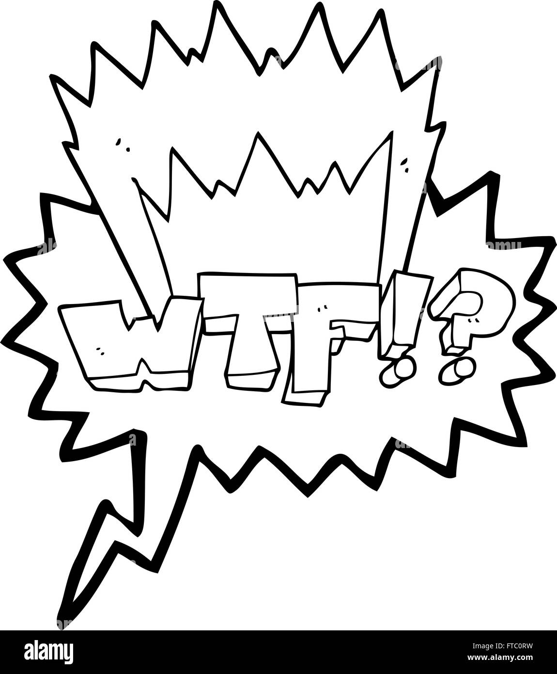 freehand drawn speech bubble cartoon WTF symbol Stock Vector Image ... freehand drawn speech bubble cartoon WTF symbol Stock Vector Image ...