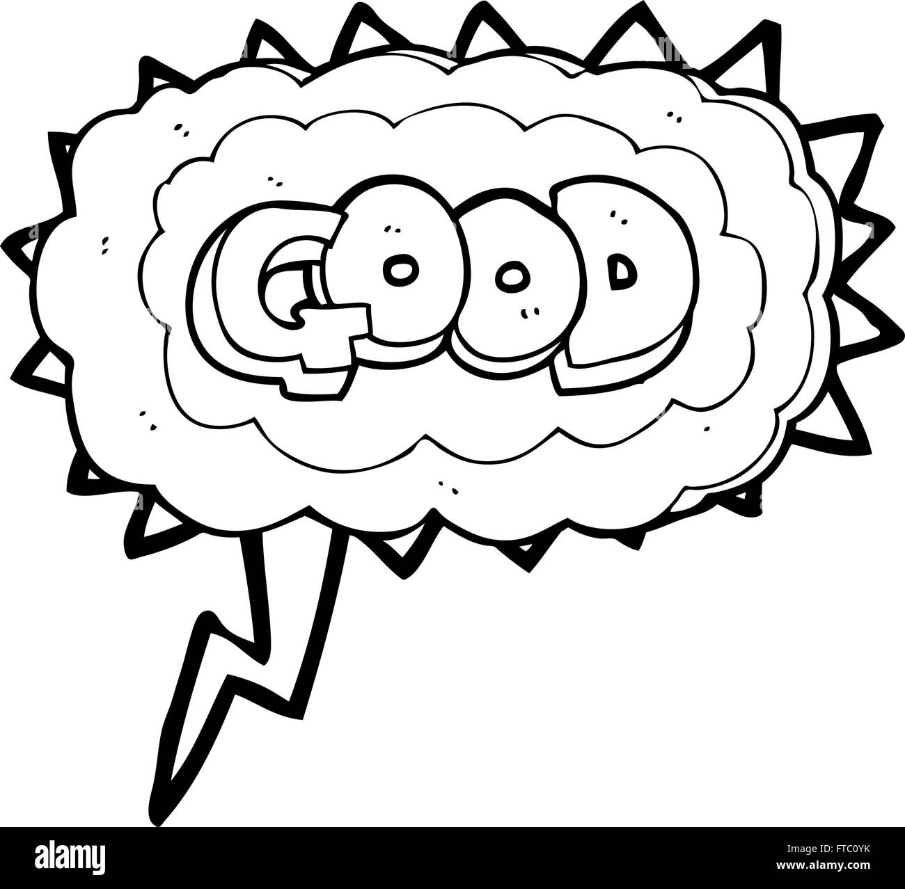 freehand drawn speech bubble cartoon Good symbol Stock Vector Image ...